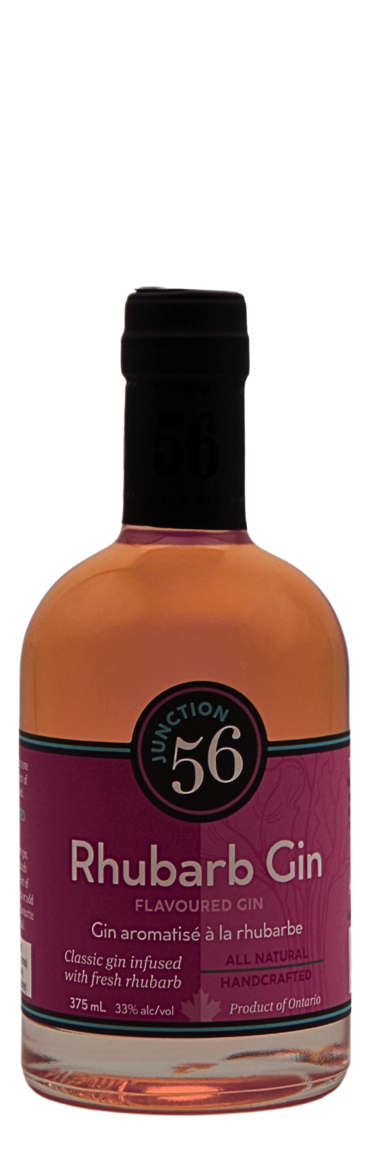 Rhubarb Gin | Junction 56 Spirits, proudly produced in Stratford ON Canada